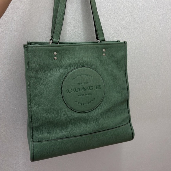 Coach | Bags | Coach Forest Green Leather Tote | Poshmark